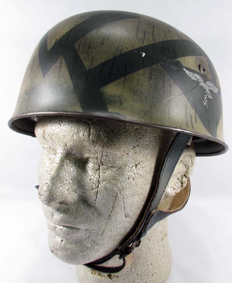 WW2 GERMAN NAZI HELMET W/ LINER & CHIN STRAP