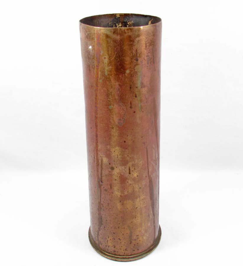 WW1 BRITISH 1915 DATED BRASS CANNON SHELL