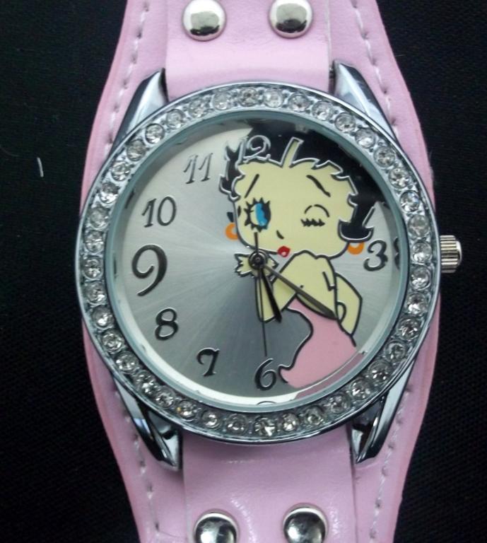 Betty Boop Watch w/ Pink Strap, NEW
