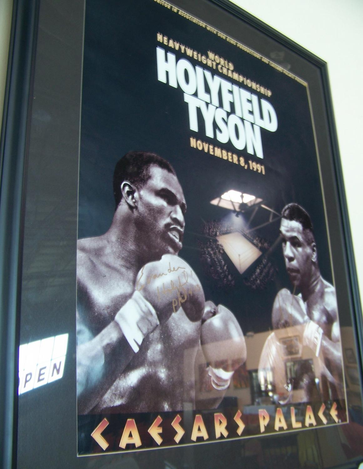 Holyfield-Tyson Dual Signed Poster.