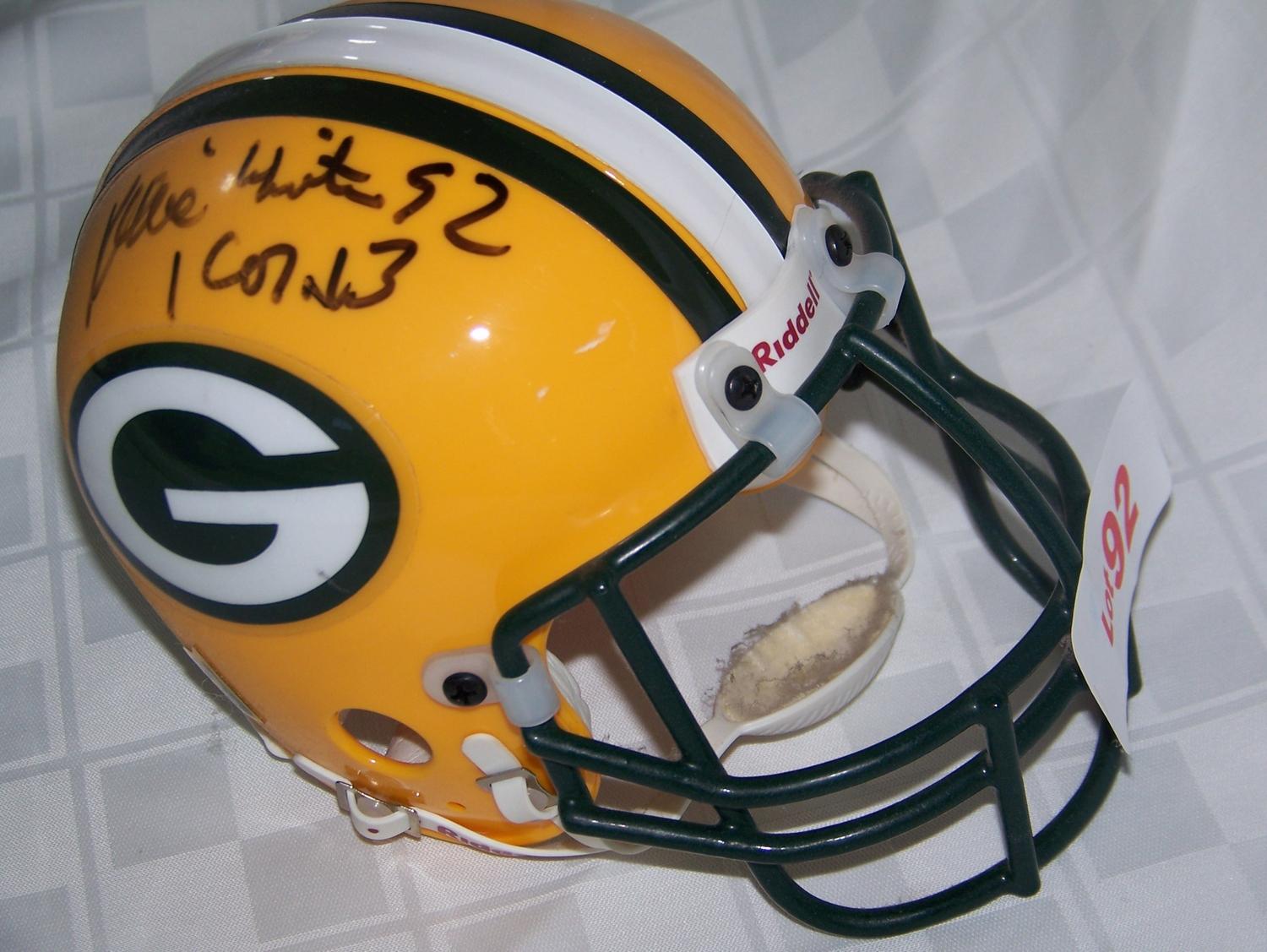 REGGIE WHITE HAND SIGNED GREEN BAY PACKERS MINI-HELMET