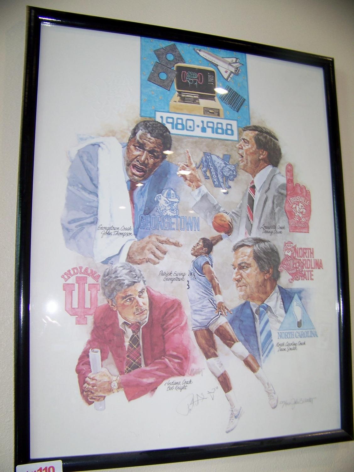 50 Years of the Final 4 Poster Signed by Patrick Ewing