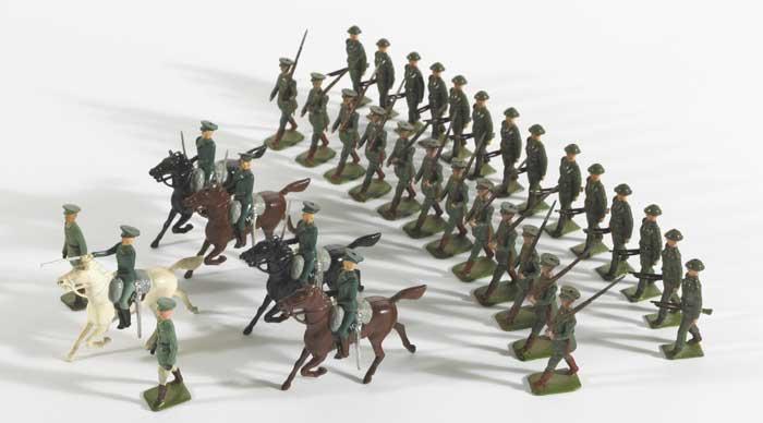 1922. Irish Free State Army - a rare collection of model lead soldiers