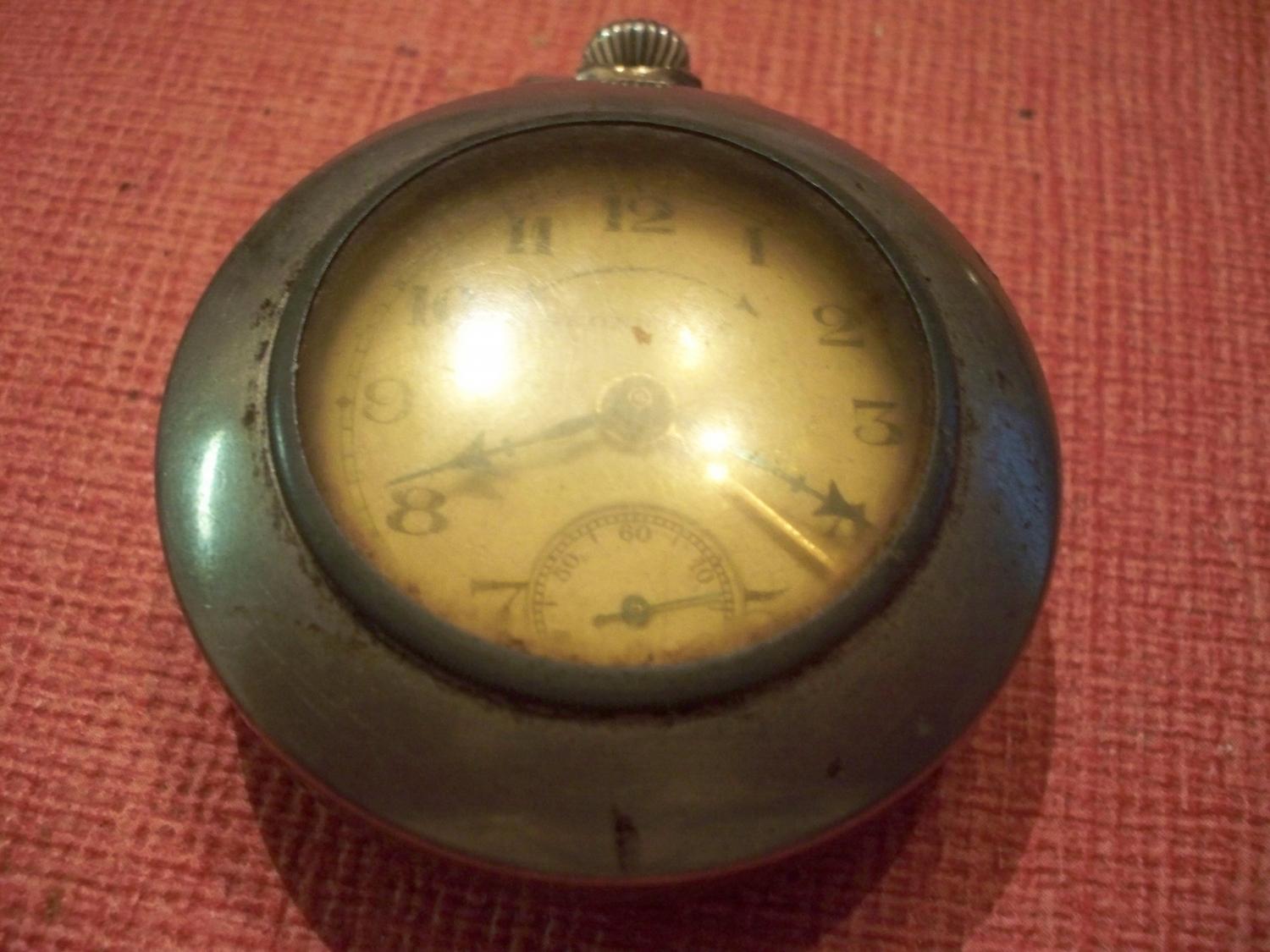 Antique Brevet "Aeonicloc" Alarm Pocket Stop/Watch With Metal Case