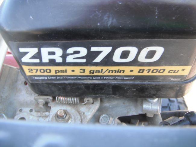 Ex-Cell ZR2700 Pressure Washer