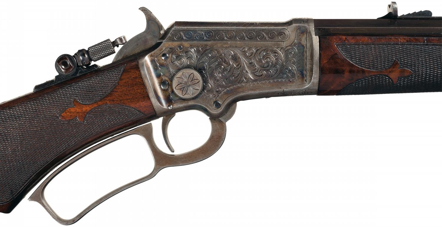 Excellent Deluxe, Factory Engraved Marlin Model 1897 Lever Action Rifle