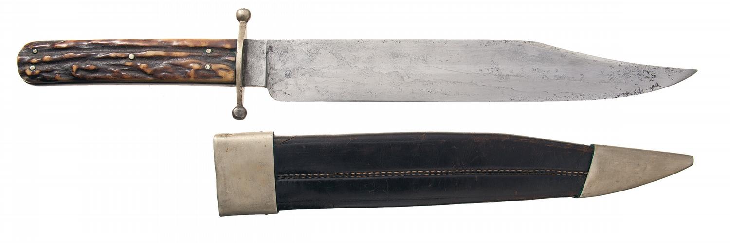 Joseph Rodgers & Sons English Bowie Knife with Illinois Civil War History