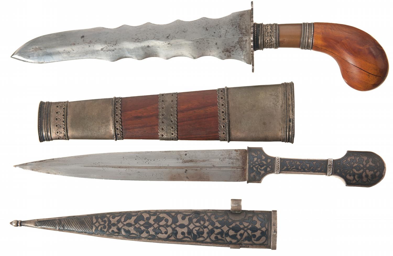 Beautiful Philippine Presentation Dagger with Inscribed Sheath with an ...