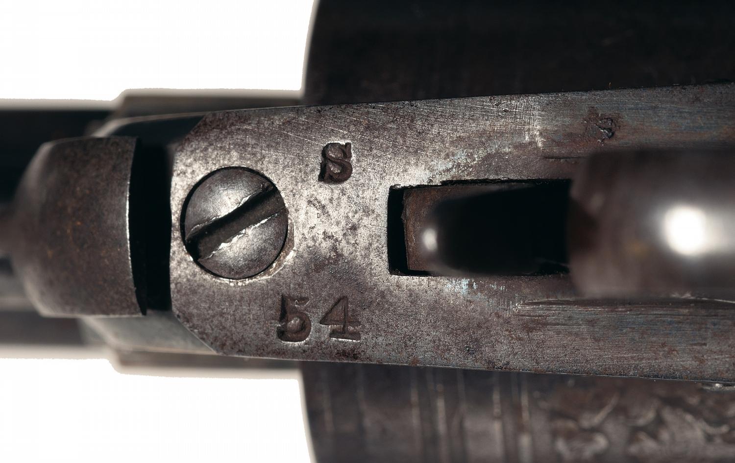 Scarce Whitney Two Trigger Percussion Revolver, Serial Number 54, with ...