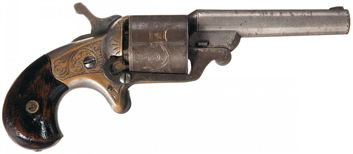 National Arms Moore's Patent Teat-Fire Revolver with Silver Finished ...
