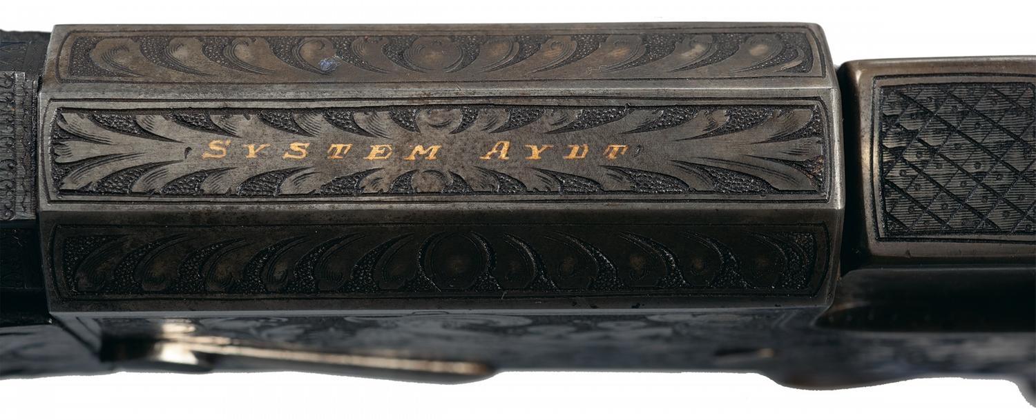 Engraved Single Shot Reformed Aydt Schuetzen Rifle