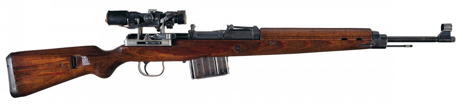 Desirable WWII German G43 "duv" Semi-Automatic Sniper Rifle with ZF4 ...
