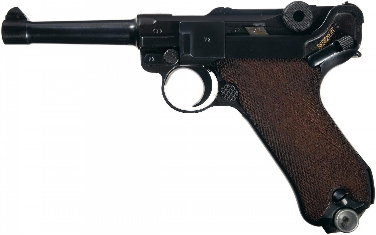 Mauser "42" Code 1940 Dated Luger Pistol with Matching Magazine and Holster