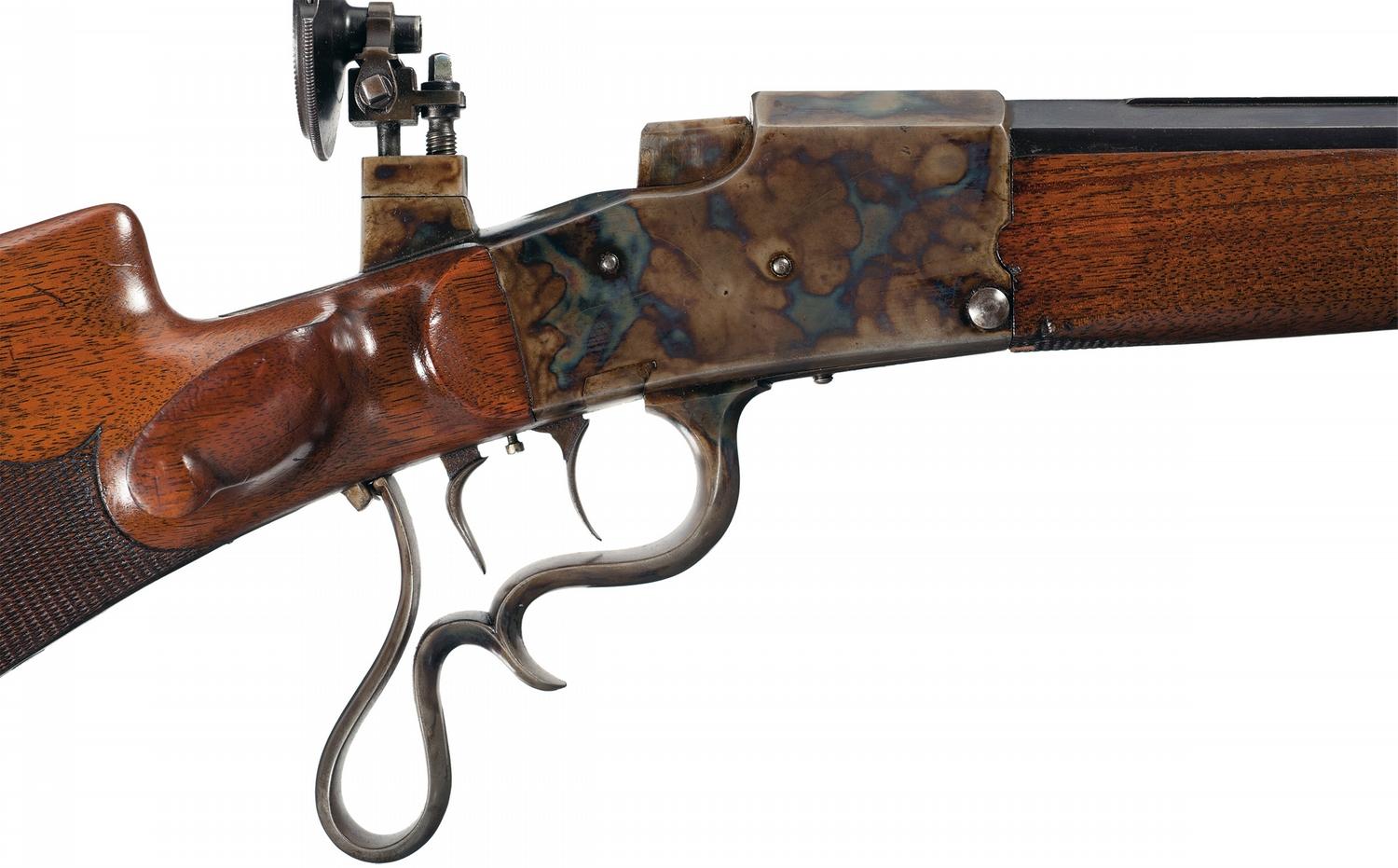 German Single Shot Zimmer Schuetzen Rifle