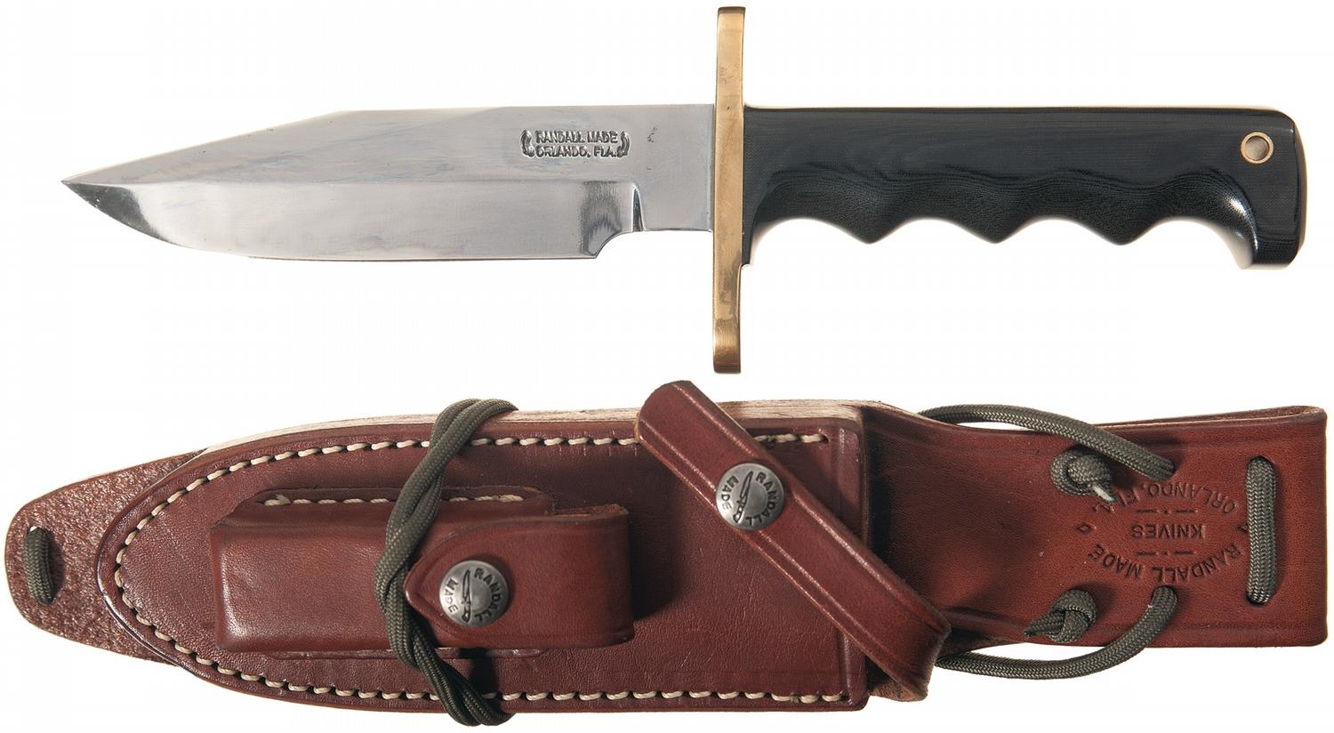 Randall Made Model 15 Airman Combat Knife with Sheath