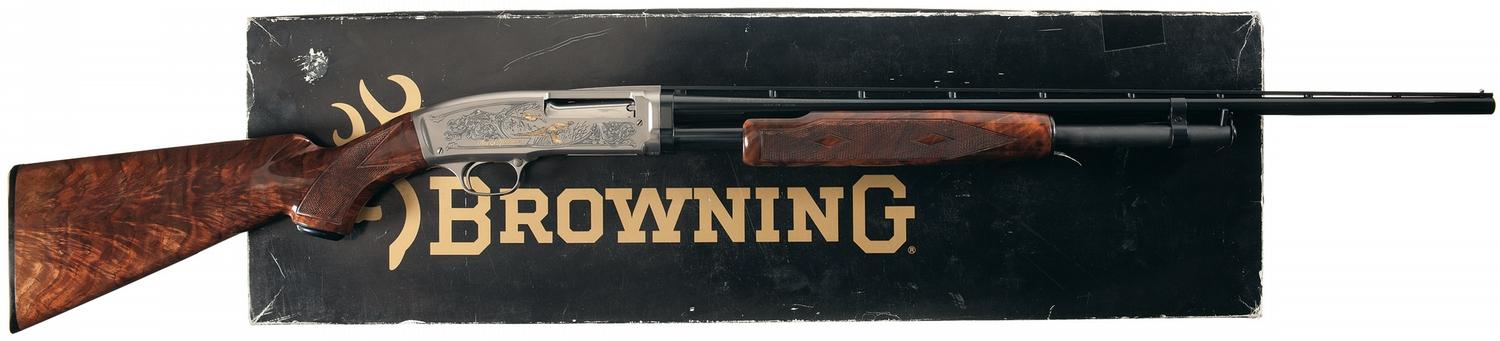 Browning Ducks Unlimited Model 42 Slide Action Shotgun Serial Number 1 ...