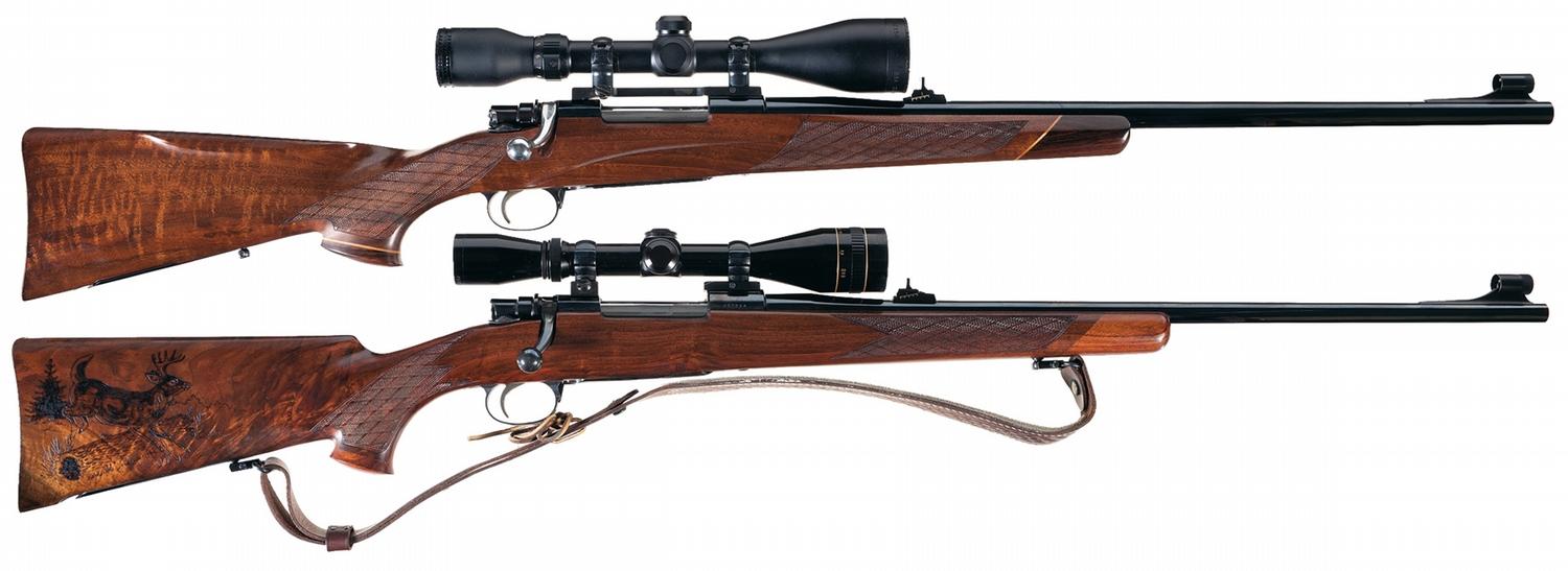 Two Custom Bolt Action Rifles