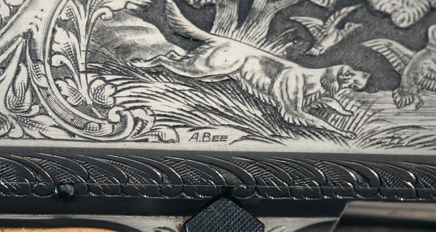 Fantastic Signed Angelo Bee Engraved Belgium Browning Grade III 22 ...