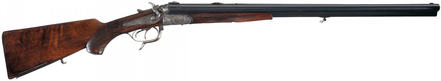 Engraved Back Action German Drilling Combination Gun