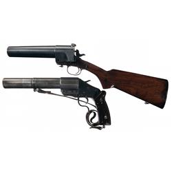 One Flare Gun and a Tear Gas Launcher