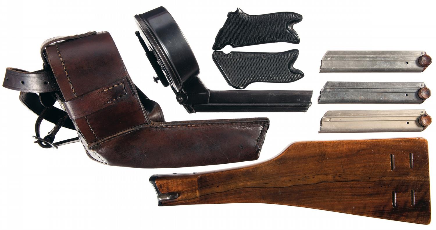 Grouping of Luger Accessories, Including a First Pattern "Snail ...