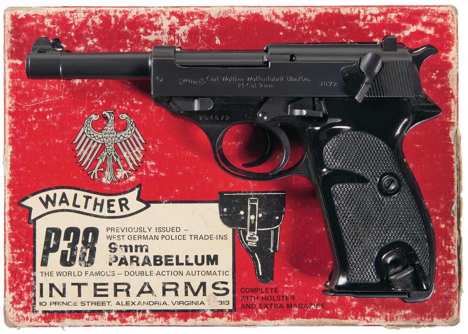 Walther Post-War Model P1 Semi-Automatic Pistol with Holster and Box