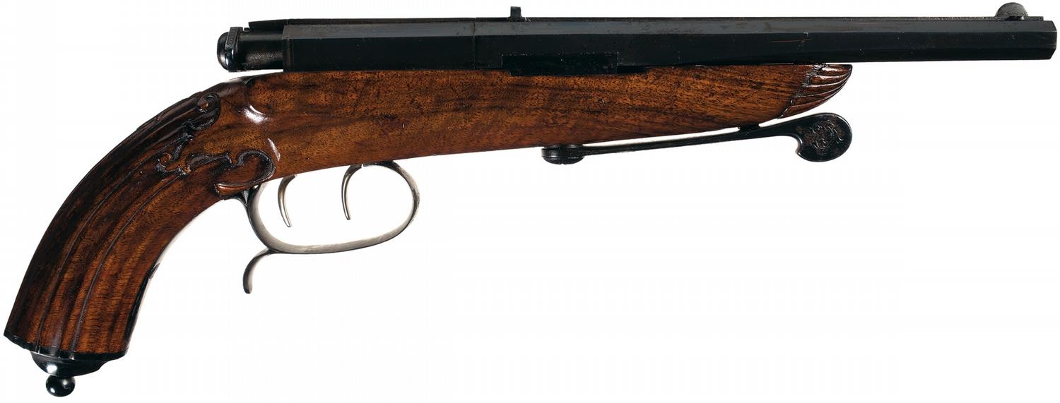 Rare F. Dreyse Needle Fire Double Barrel Pistol