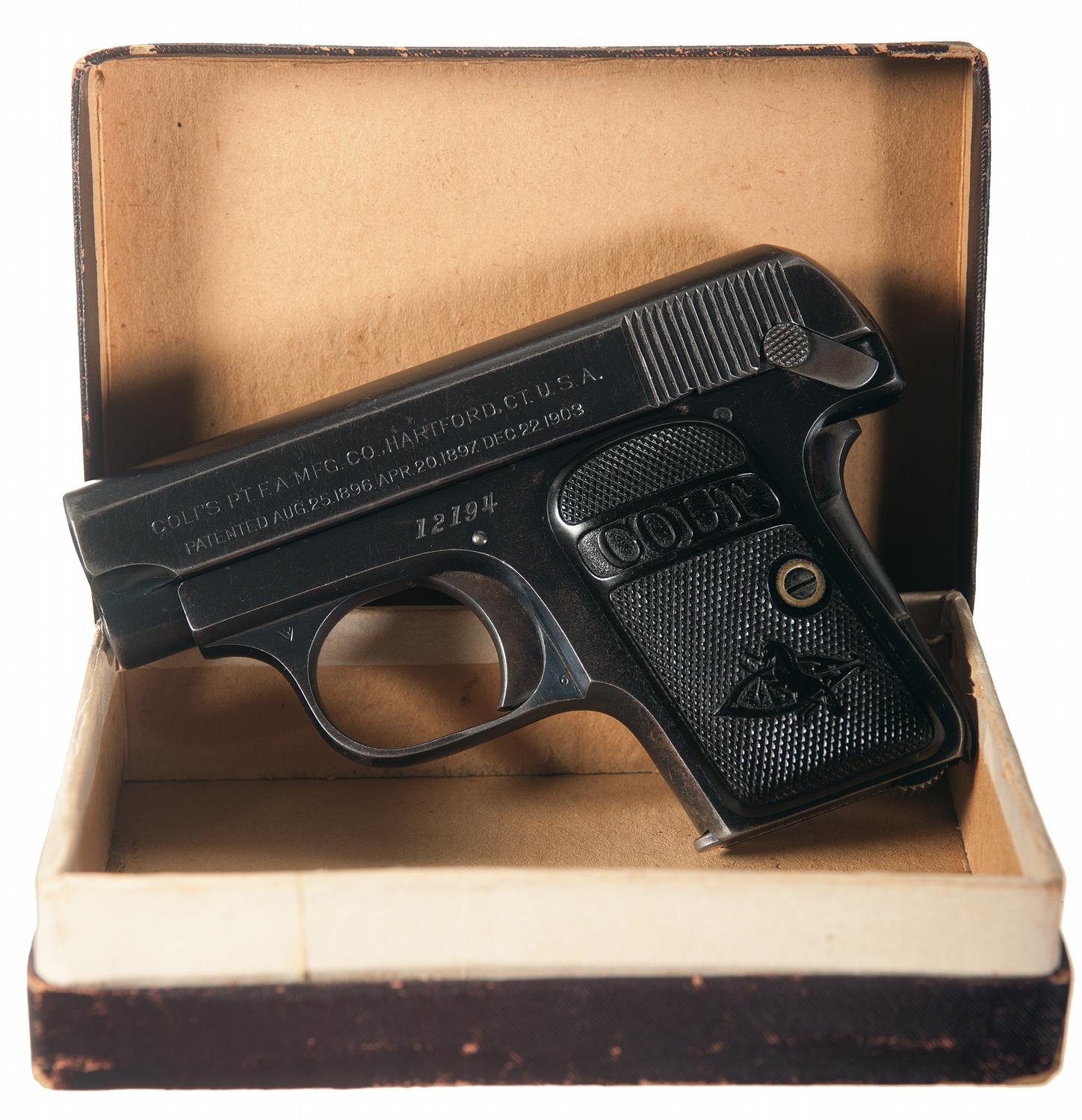 Early Colt Model 1908 25 Vest Pocket Semi-Automatic Pistol with ...