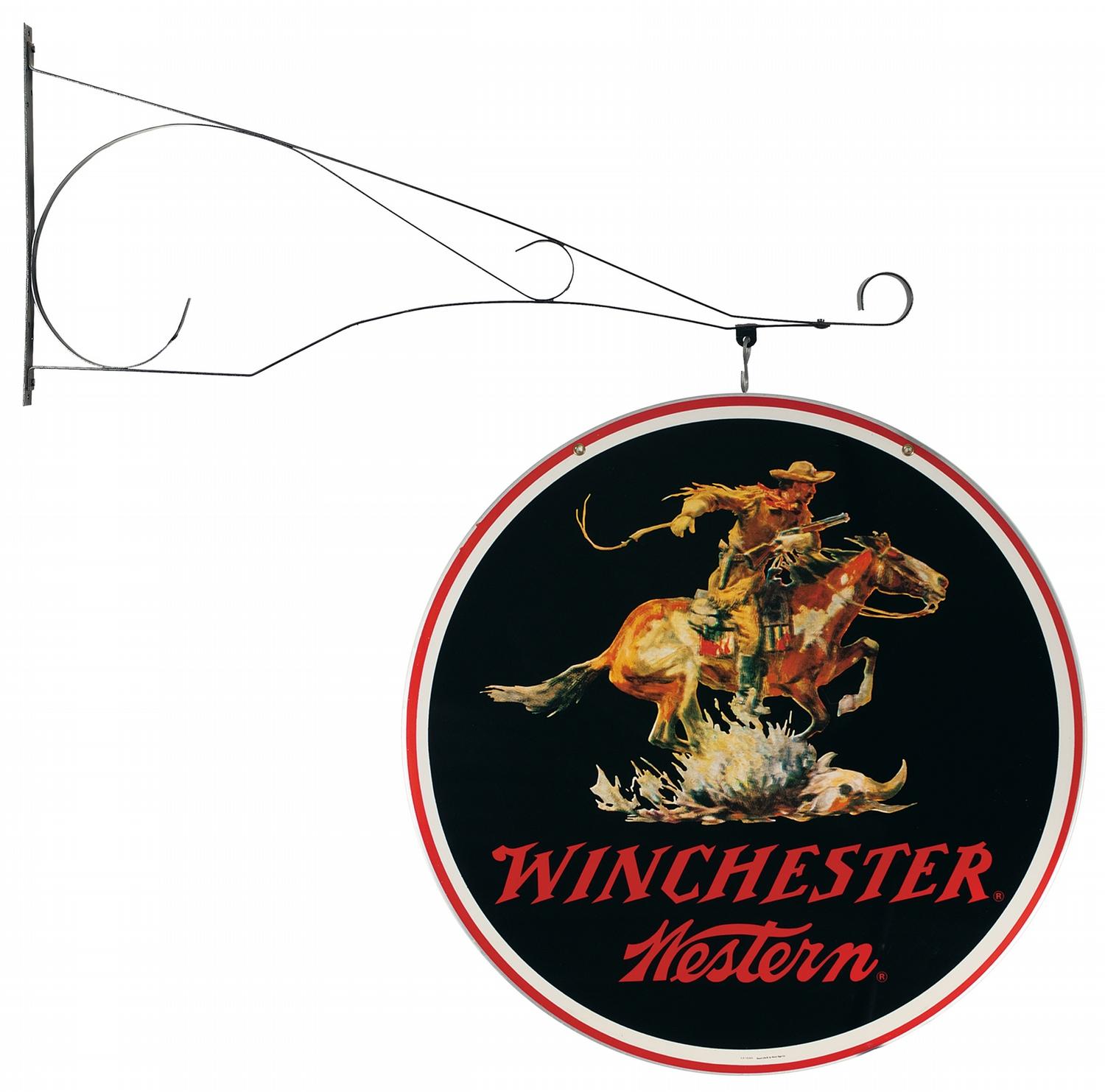 Large Round Hanging Winchester-Western Sign