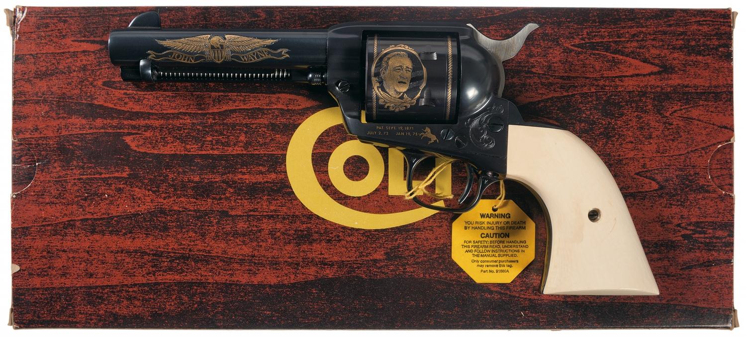 Colt Single Action Army John Wayne Commemorative Revolver with Box