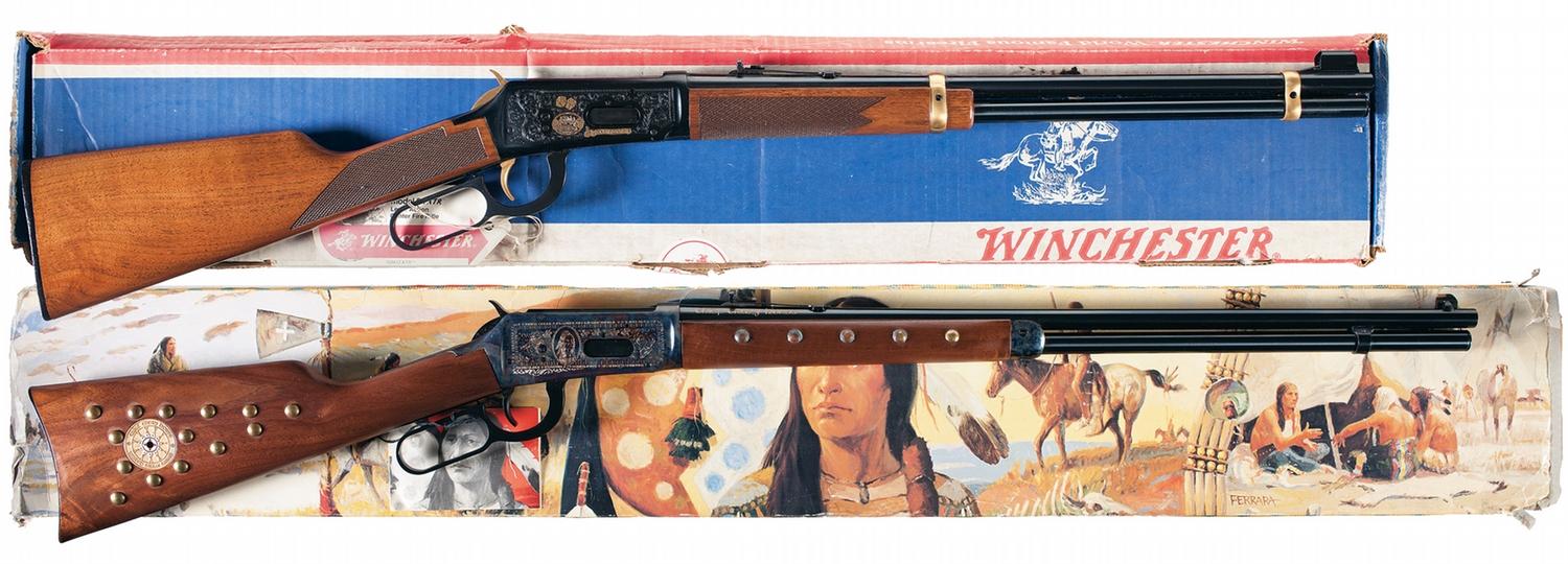 Collector's Lot of Two Boxed Winchester Model 94 Commemorative Rifles