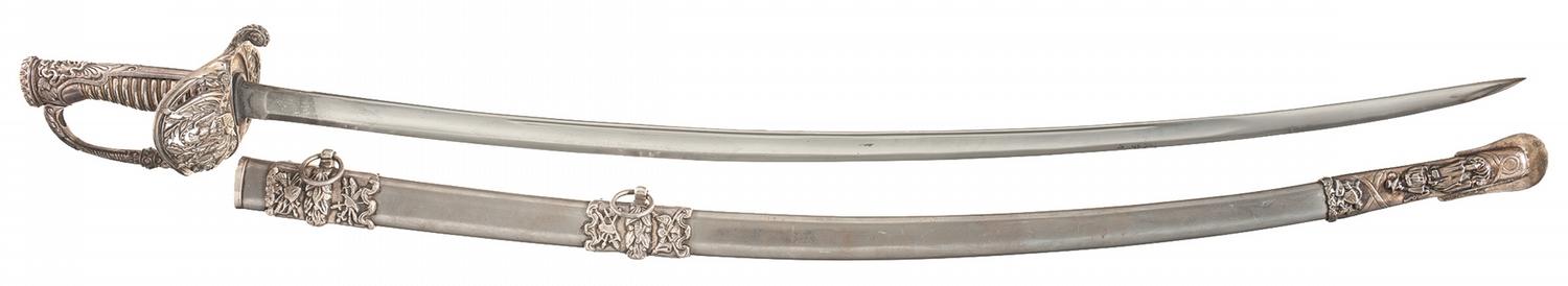 Silver Mounted W. Clauberg (Solingen) Staff & Field Officers Sword with ...