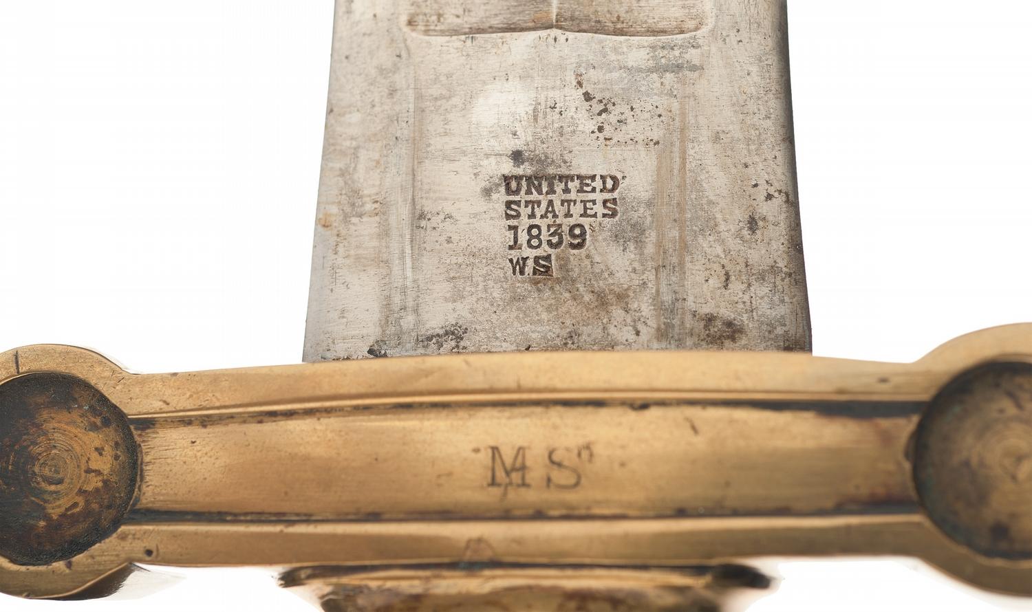 U.S. Ames Model 1832 Foot Artillery Sword with Sheath