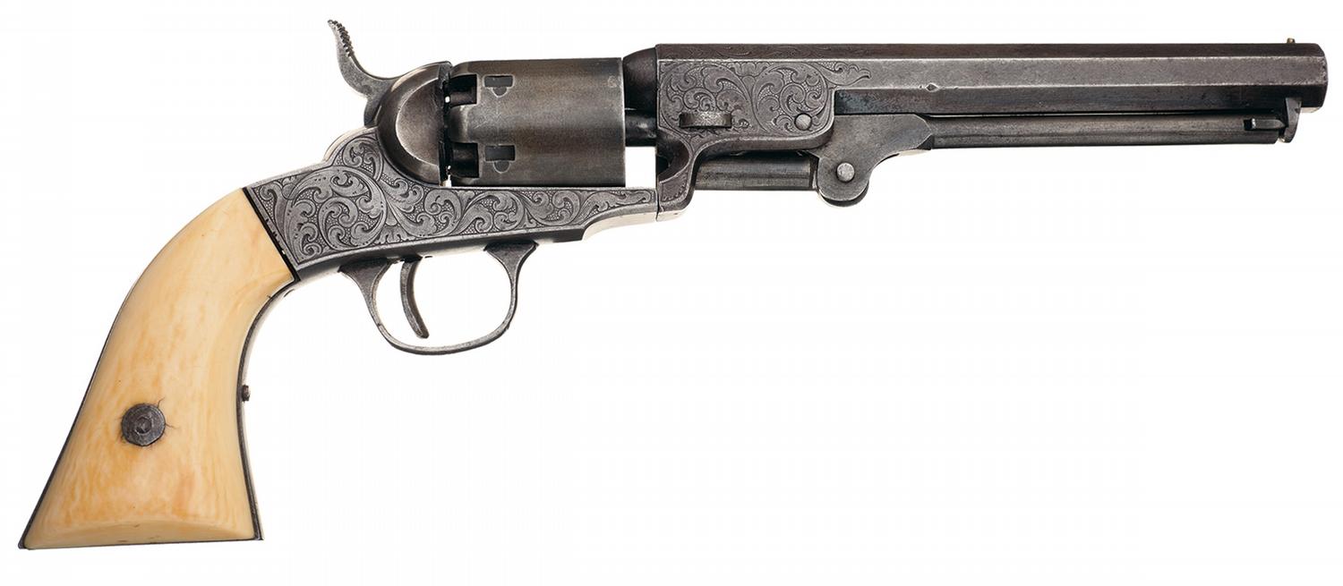 Factory Engraved Manhattan Second Model Pocket Percussion Revolver with ...