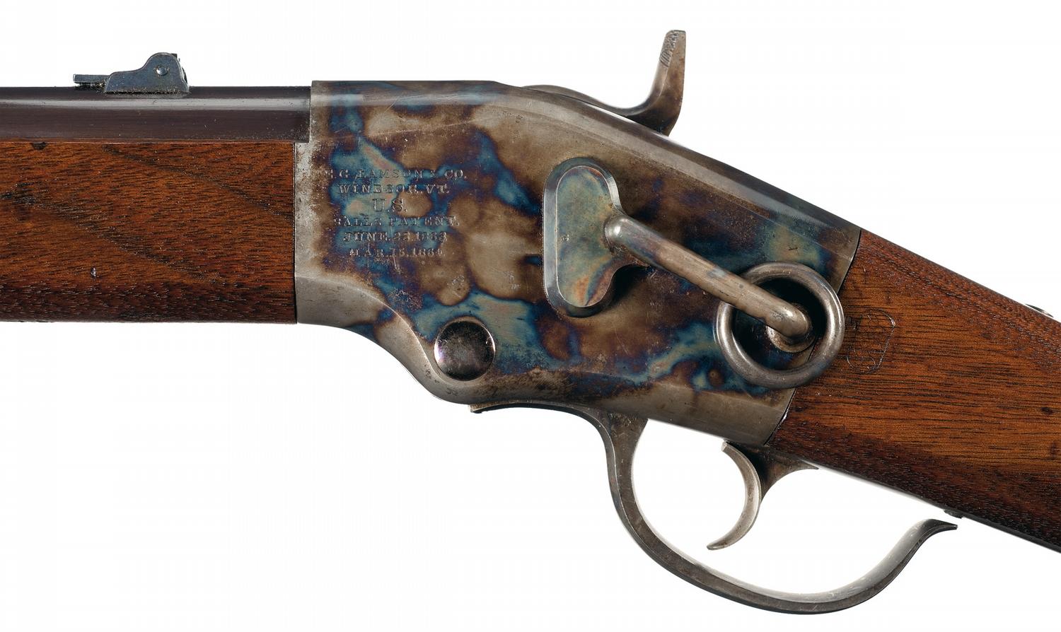 Excellent U.S. E.G. Lamson Ball Patent Civil War Repeating Carbine