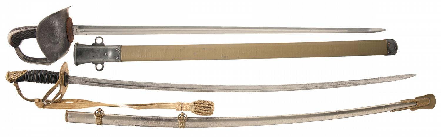 U.S. Model 1913 Saber and a U.S. 1872 Pattern Cavalry Saber