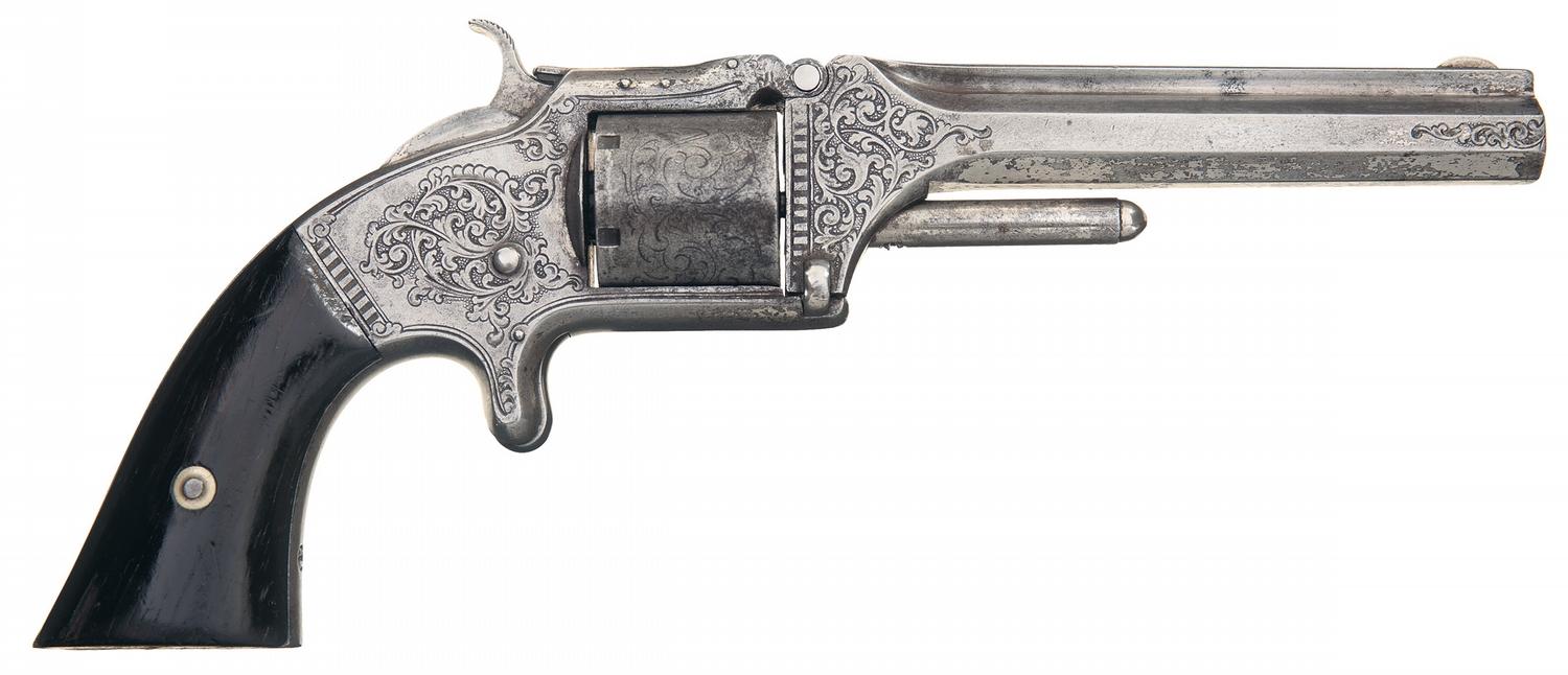 Documented Scarce Engraved Smith & Wesson Number 2 Army with 5 inch Barrel