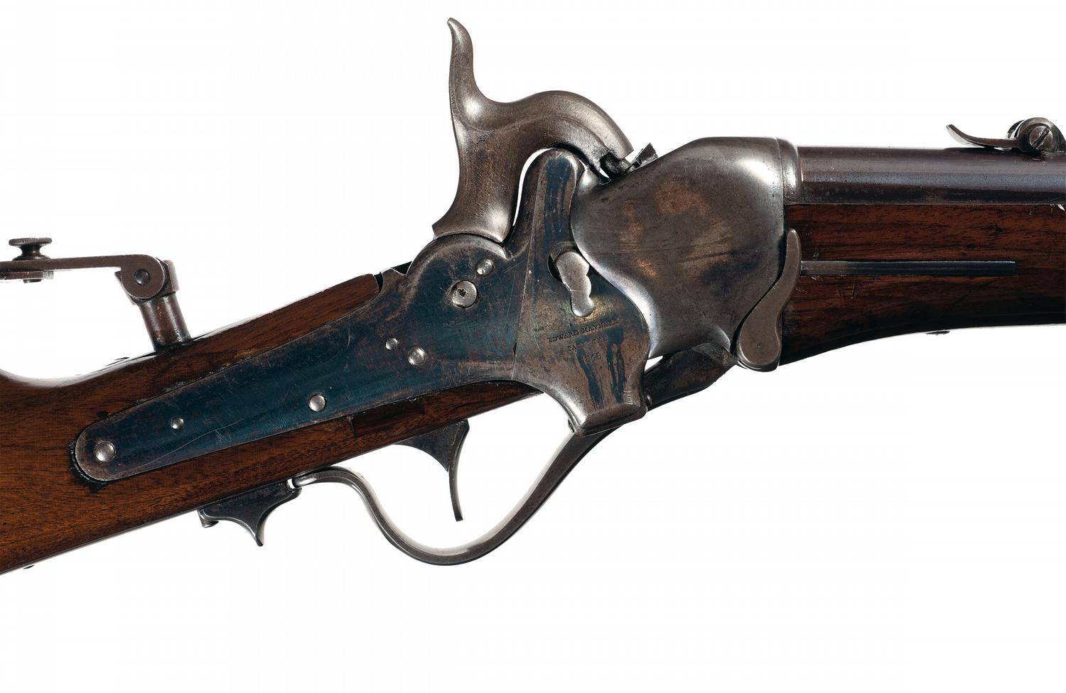 Rare and Historic, Factory Cased, St. Louis Inscribed Sharps Model 1851 ...