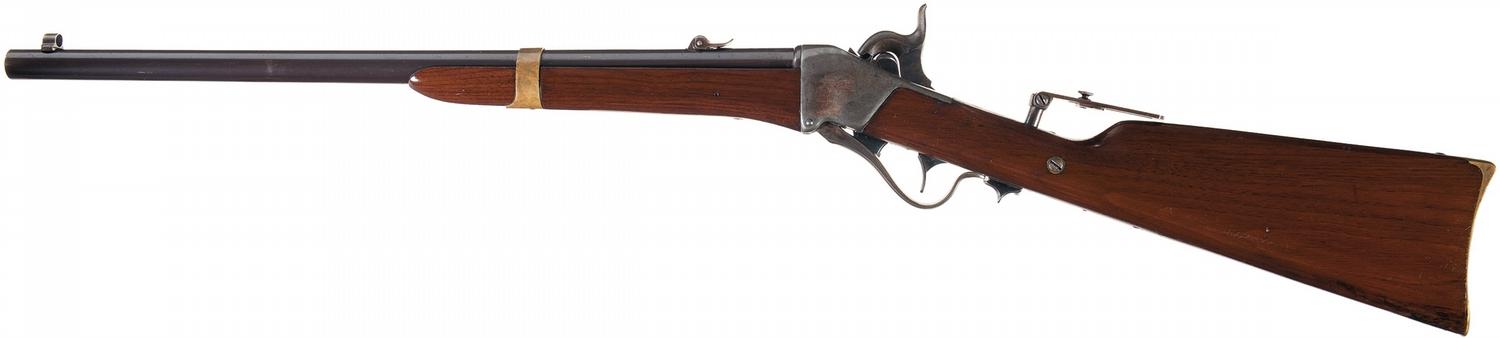 Rare and Historic, Factory Cased, St. Louis Inscribed Sharps Model 1851 ...