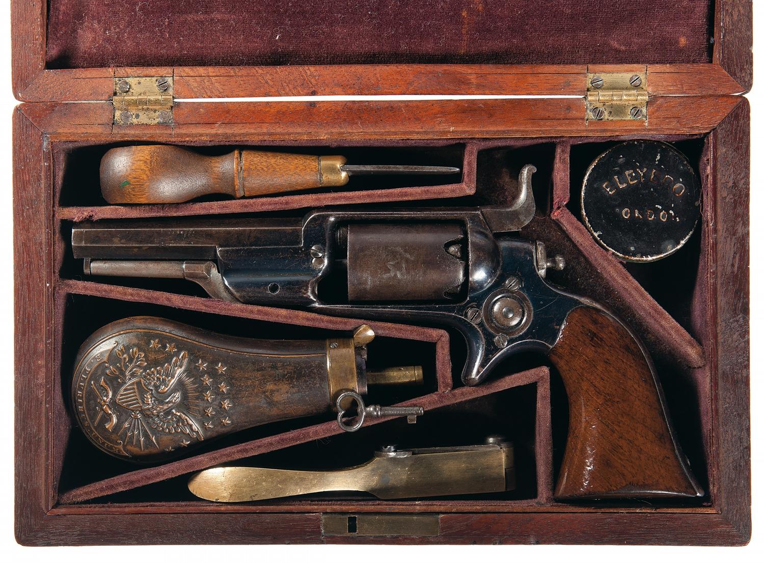 Cased Colt Model 1855 "Root" Pocket Revolver with Accessories
