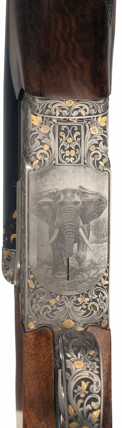 Special Order Master Relief Engraved Gold Inlaid Heym Model 88 B Double ...