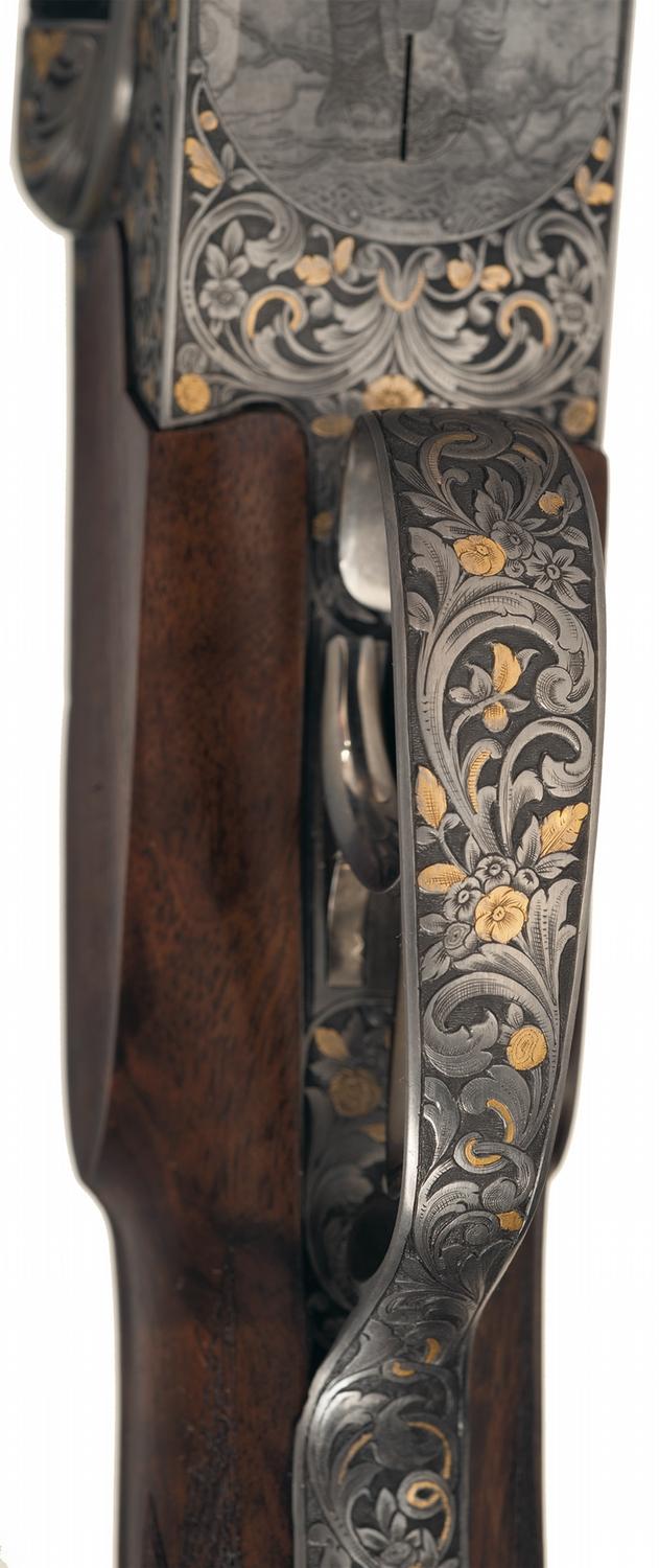 Special Order Master Relief Engraved Gold Inlaid Heym Model 88 B Double ...