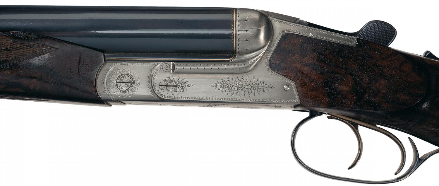 Engraved Heym Safari Double Rifle in 470 Express Caliber with Ammunition