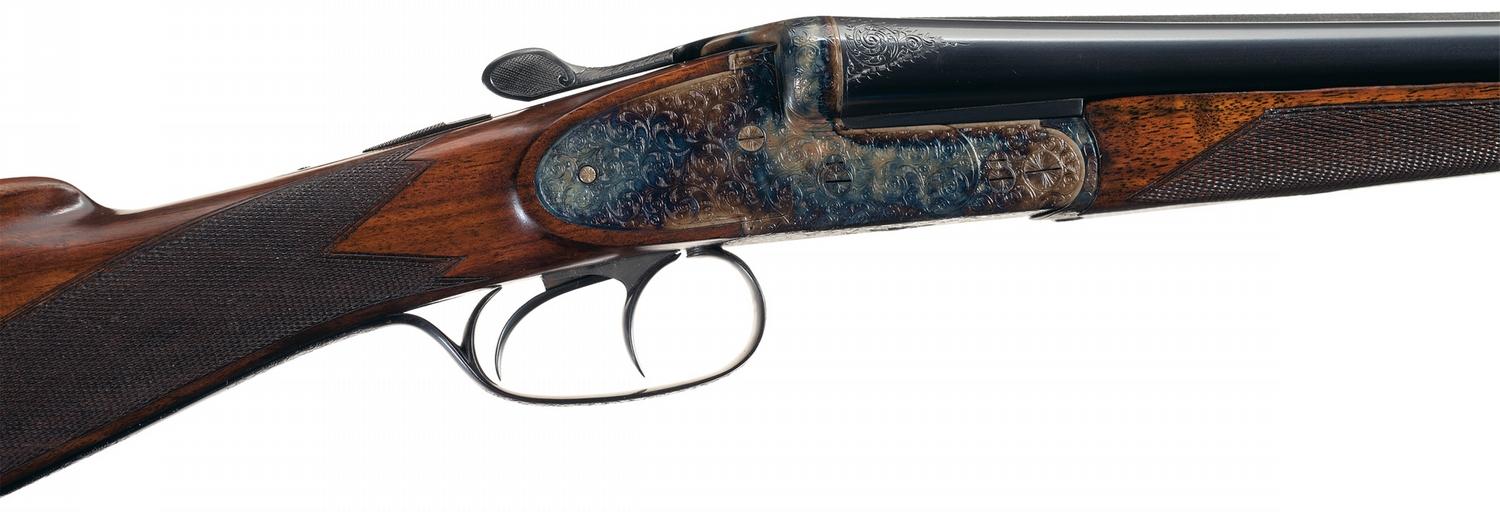 Engraved Austrian Double Barrel Side Lock Hammerless 28 Gauge Shotgun