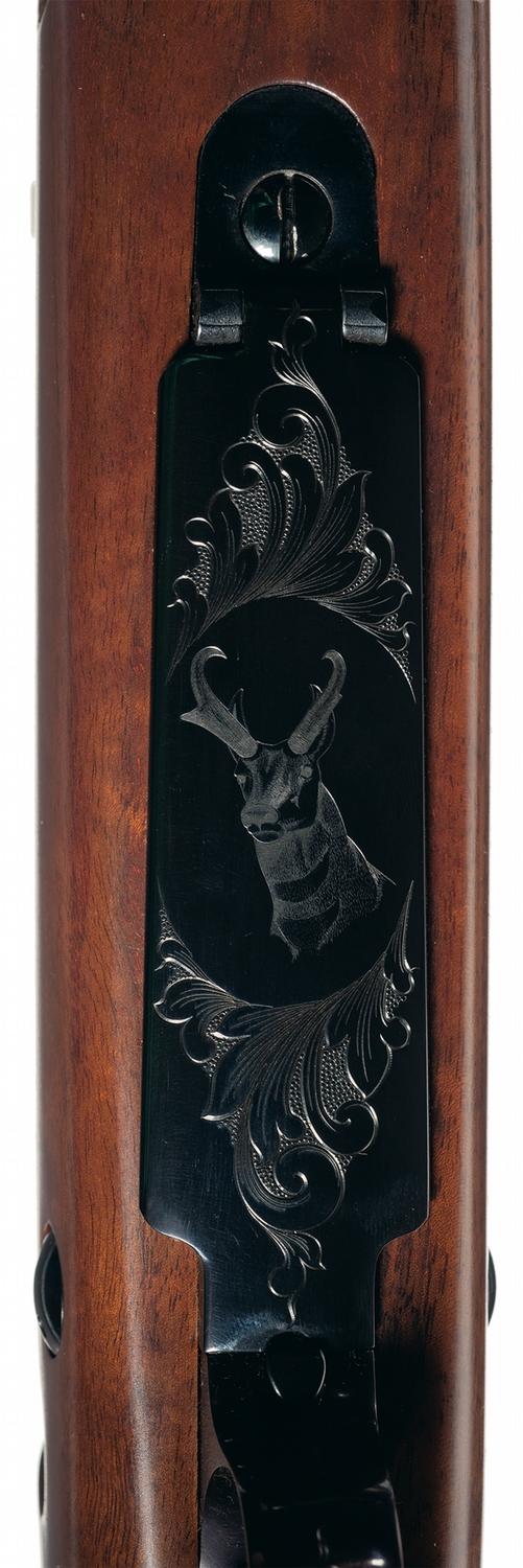 Custom Engraved Winchester Model 70 Varmint Bolt Action Rifle with Box