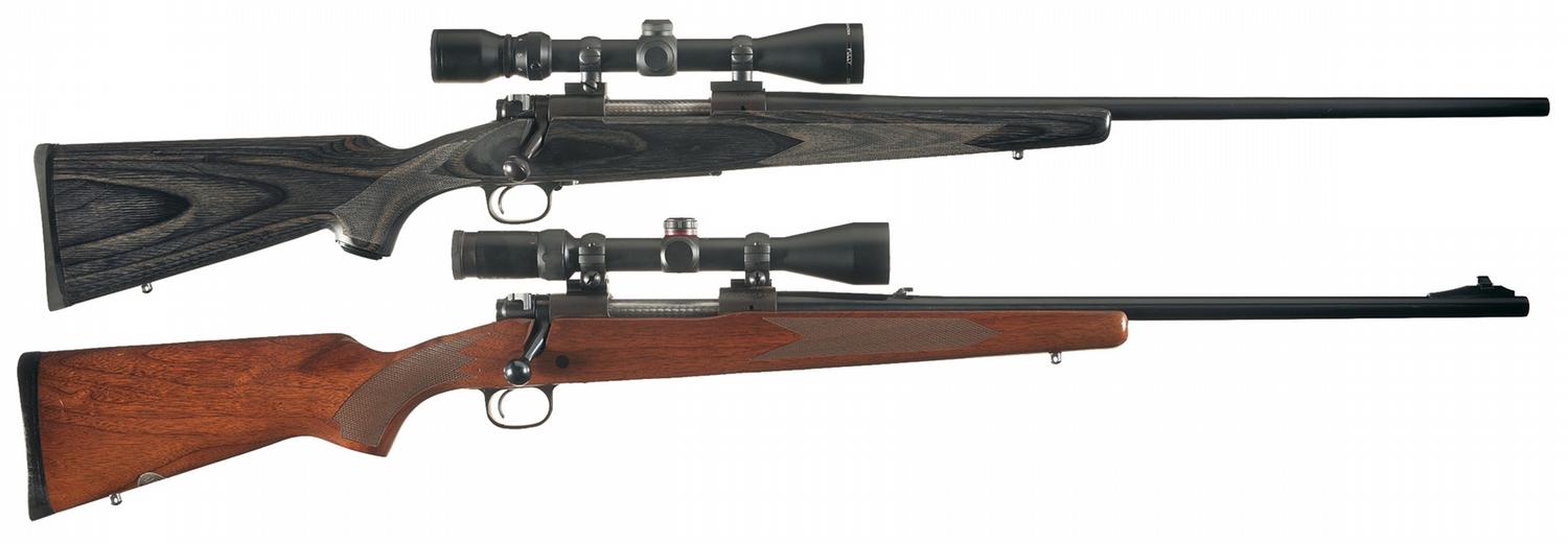 Two Winchester Model 70 Bolt Action Rifles