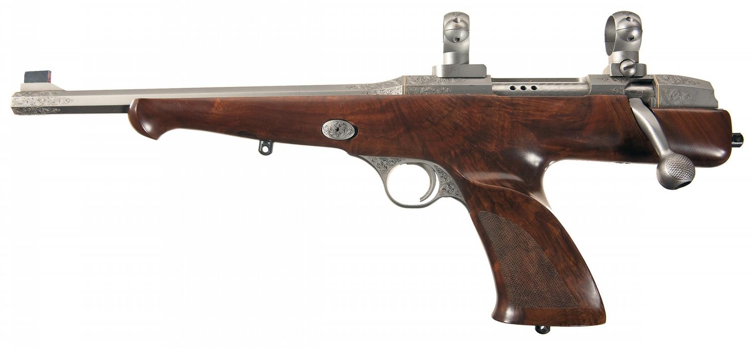 Engraved and Gold Inlaid Wichita Classic Single Shot Bolt Action Pistol