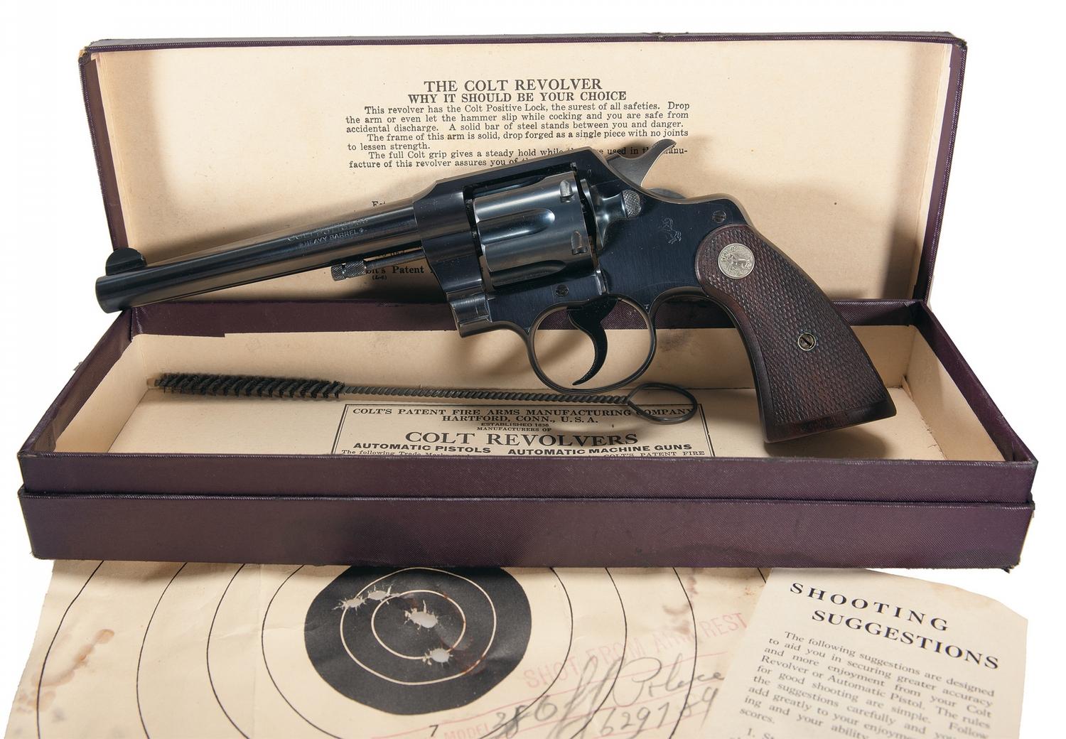 Exceptional Rare Colt Official Police Double Action Heavy Barrel ...