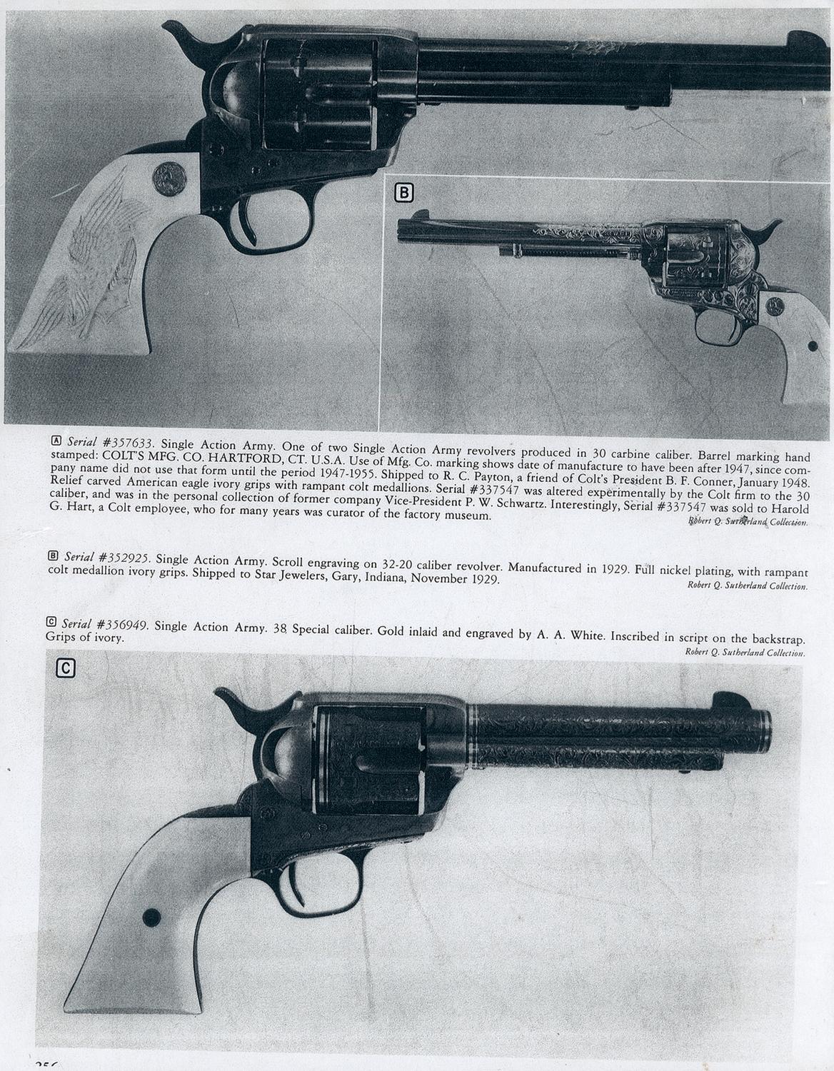 Inscribed Alvin White Engraved Gold Inlaid Pre-War Colt Single Action ...