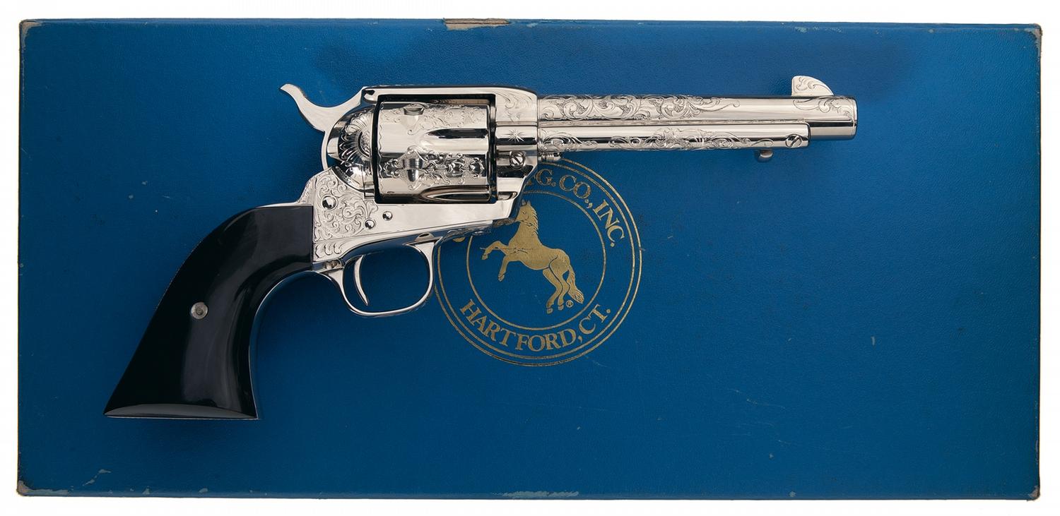 Factory Engraved Colt "The Old World Engravers Sampler" Single Action ...